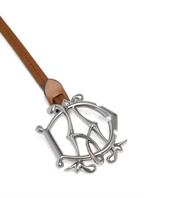 Dunhill Monogram Charm With Leather Strap - Brown
