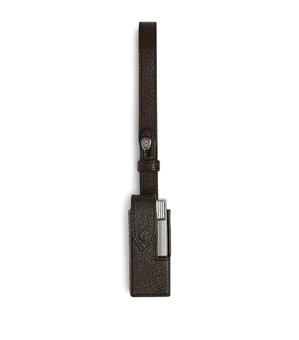 Dunhill Leather Rollagas Charm - Brown