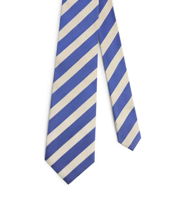 Dunhill Mulberry Silk Stripe Neck Tie - Blue