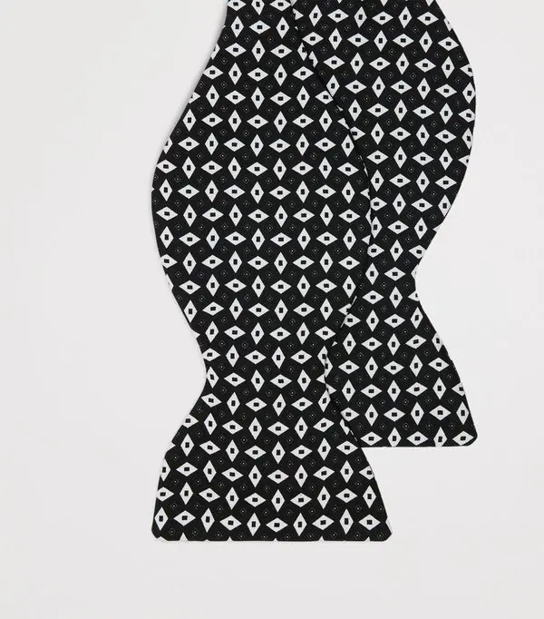 Dunhill Mulberry Silk Polka Dot Bow Tie