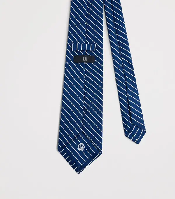 Dunhill Mulberry Silk Stripe Neck Tie - Blue