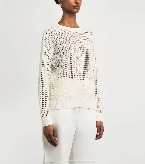 Eleventy Silk Open-knit Sweater