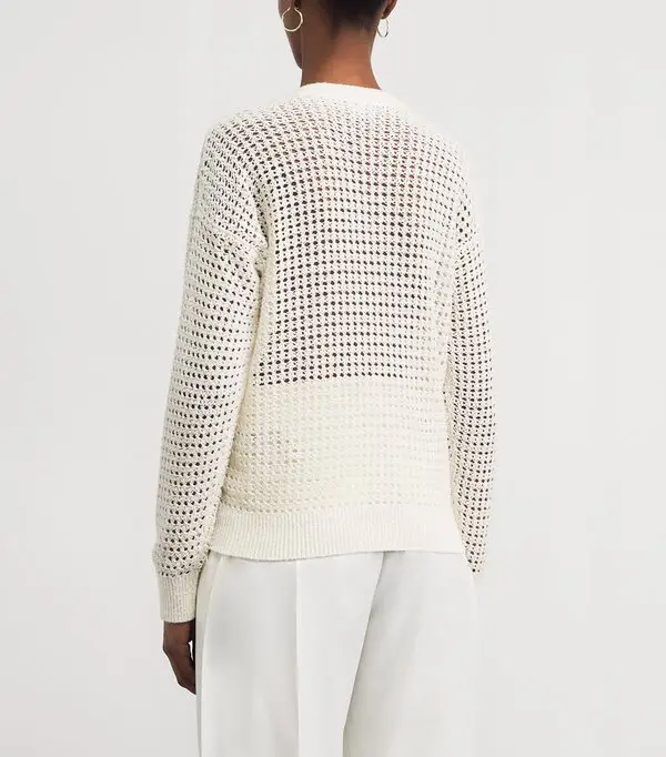 Eleventy Silk Open-knit Sweater