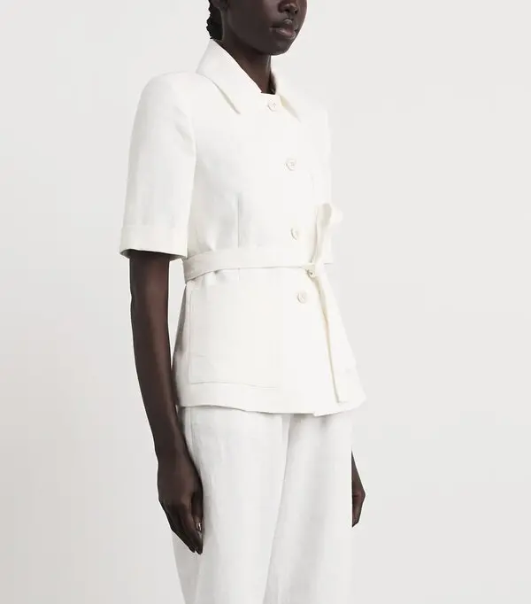 Eleventy Linen Single-breasted Shirt Jacket