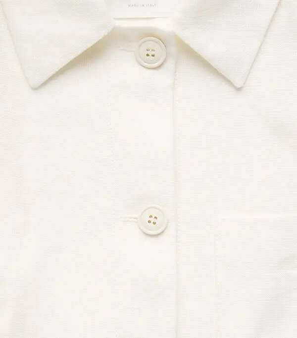 Eleventy Linen Single-breasted Shirt Jacket