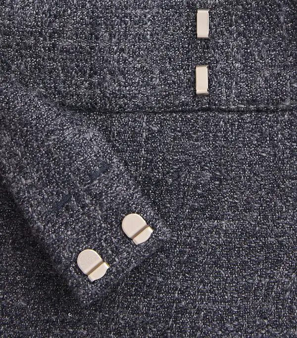 Eleventy Wool-linen Blend Trousers With Sequins