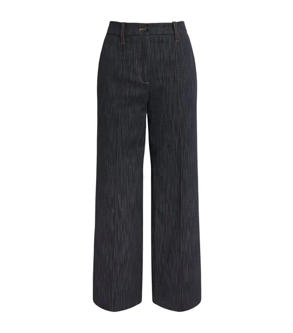 Eleventy Wide-leg Denim Trousers