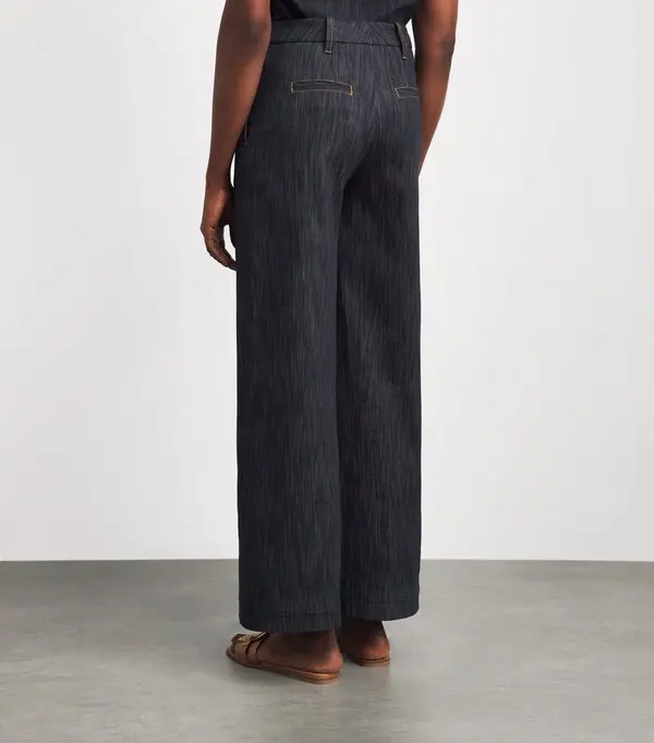 Eleventy Wide-leg Denim Trousers