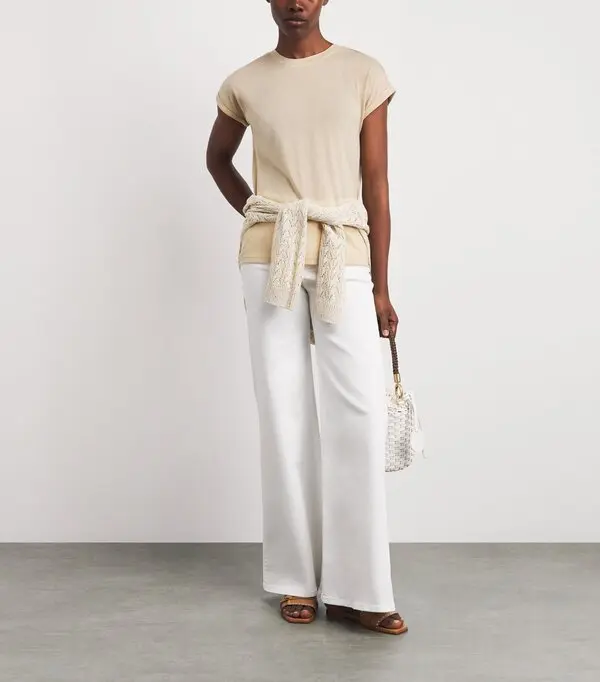 Eleventy Metallic Thread T-shirt - Beige