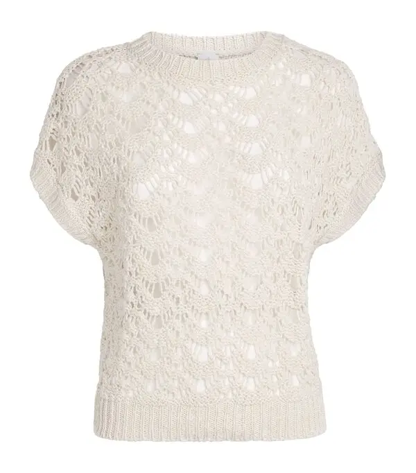 Eleventy Knitted Linen-silk Sweater