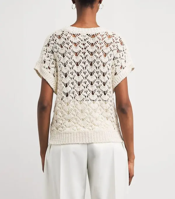 Eleventy Knitted Linen-silk Sweater