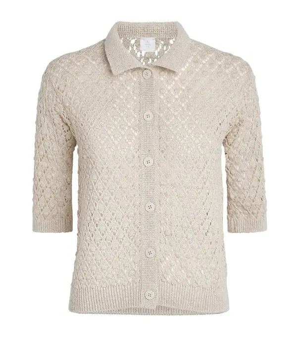 Eleventy Linen-cotton-silk Blend Knitted Shirt