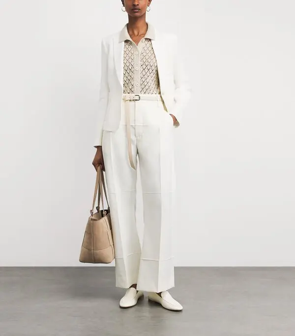 Eleventy Linen-cotton-silk Blend Knitted Shirt
