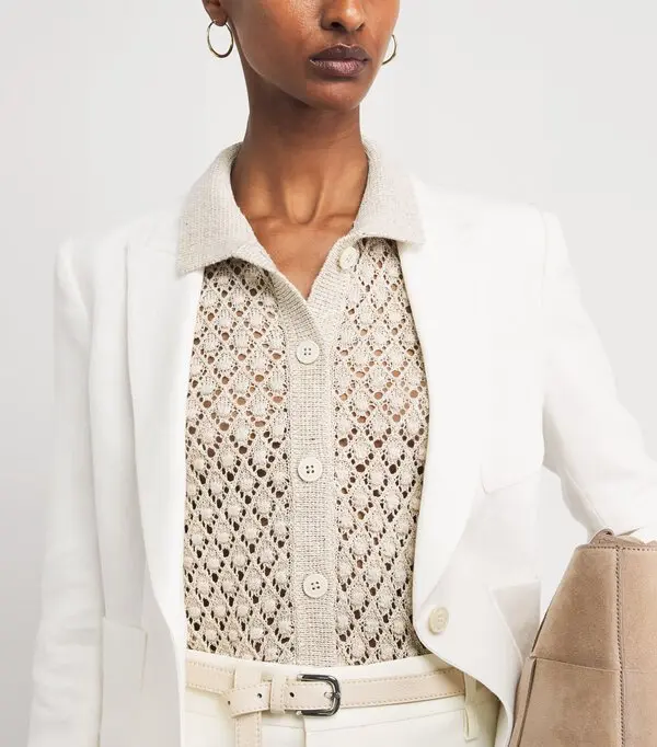 Eleventy Linen-cotton-silk Blend Knitted Shirt