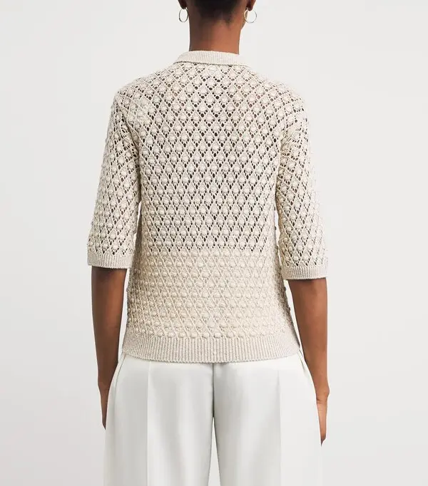 Eleventy Linen-cotton-silk Blend Knitted Shirt