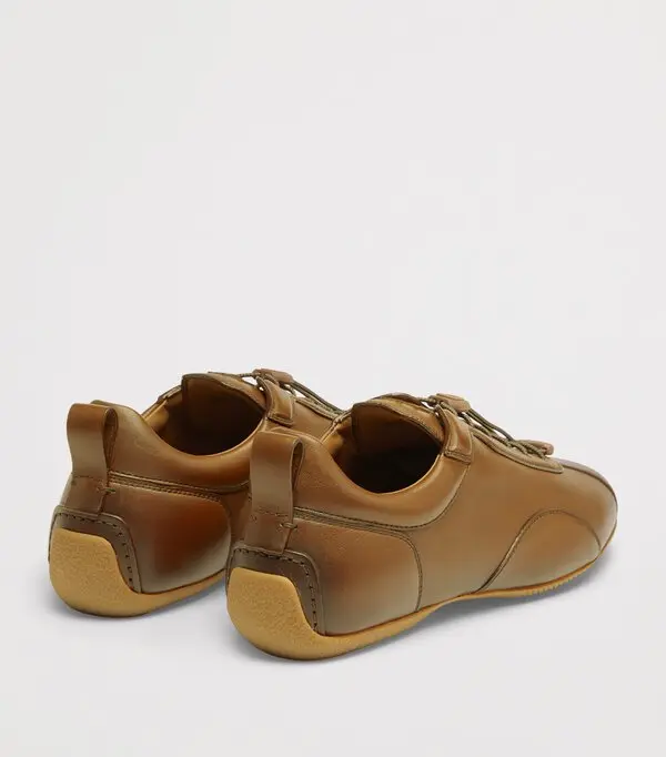 Dunhill Patina Calfskin Davies Sneakers - Beige