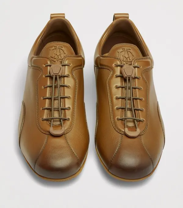 Dunhill Patina Calfskin Davies Sneakers - Beige