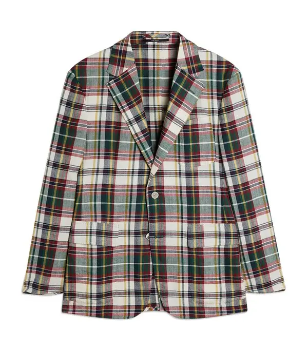 Dunhill Madras Check Blazer - Ivory