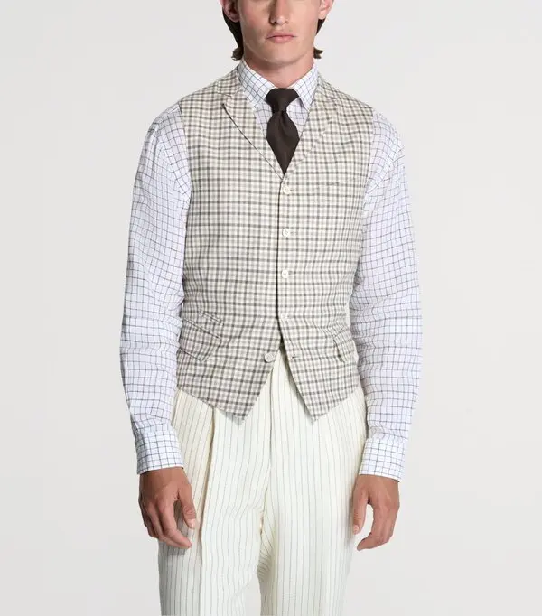 Dunhill Check Single-breasted Waistcoat