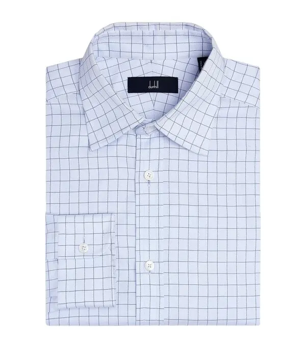 Dunhill Cotton Check Shirt - Blue
