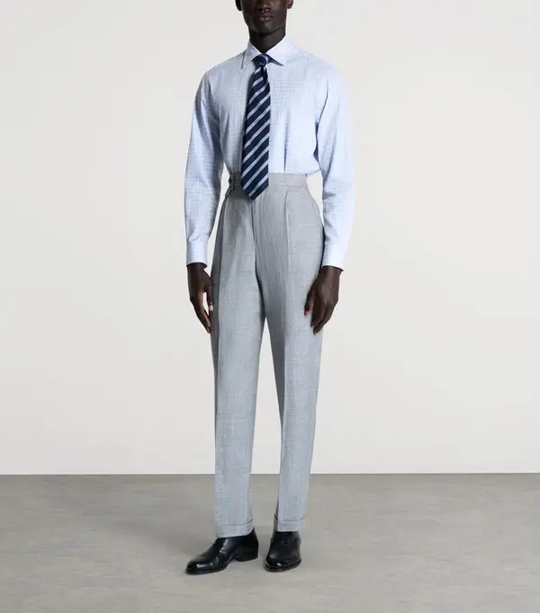 Dunhill Cotton Check Shirt - Blue