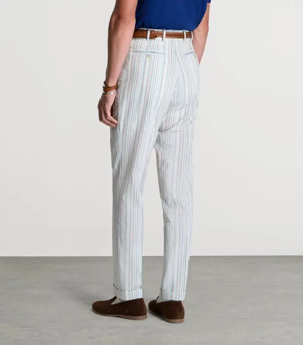Dunhill Wool-mulberry Silk Stripe Tailored Trousers