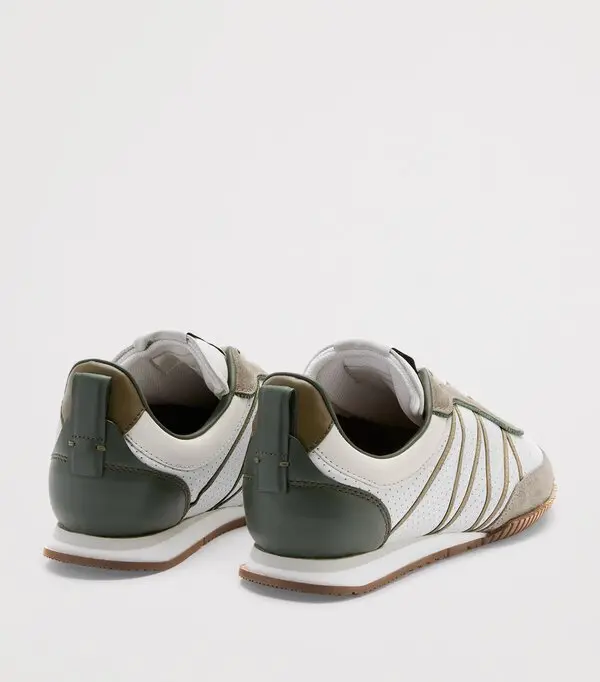 Dunhill Leather Ian Runner Sneakers - Green