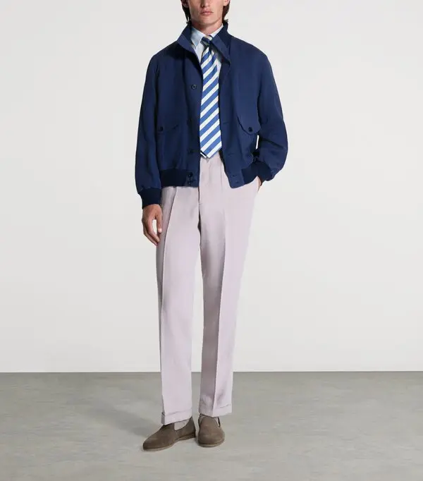 Dunhill Cotton-blend Bomber Jacket - Purple