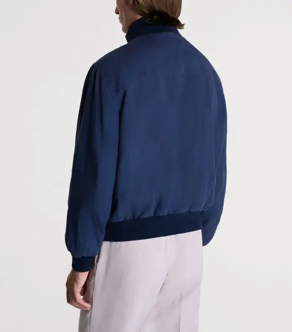 Dunhill Cotton-blend Bomber Jacket - Purple