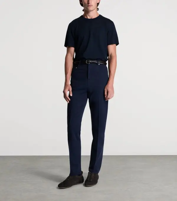 Dunhill Linen-cotton T-shirt