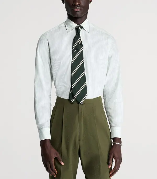 Dunhill Cotton Stripe Shirt - Green