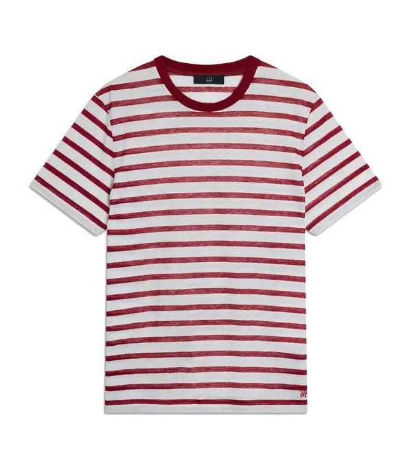 Dunhill Linen-cotton Stripe T-shirt