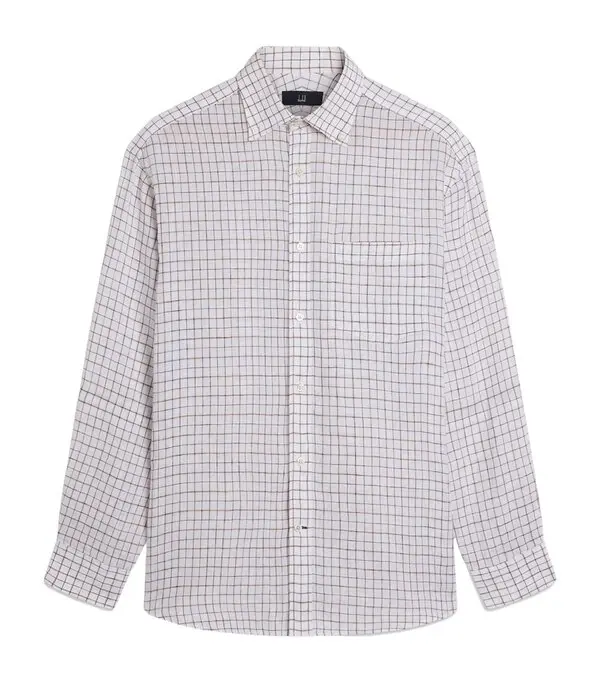 Dunhill Linen Tattersall Check Shirt