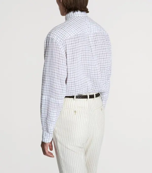 Dunhill Linen Tattersall Check Shirt