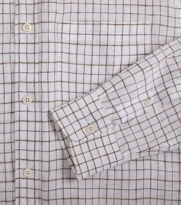 Dunhill Linen Tattersall Check Shirt