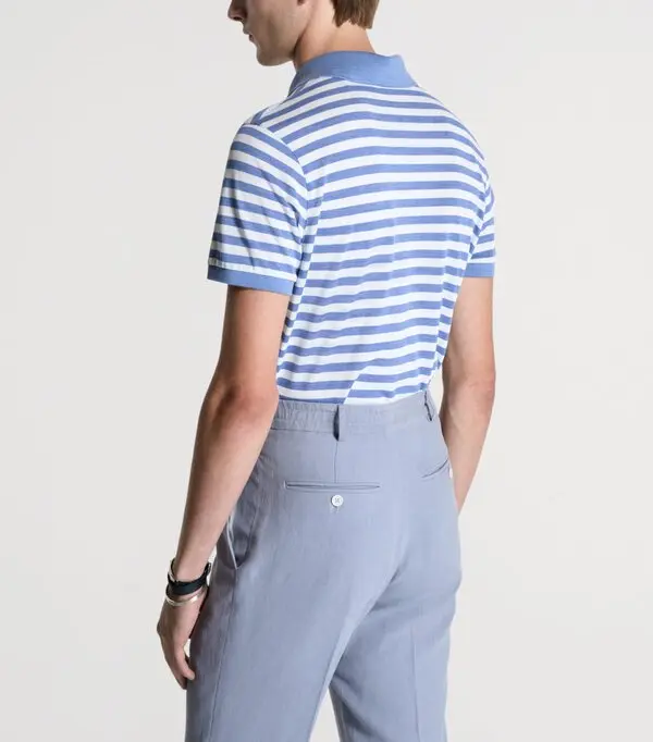 Dunhill Mulberry Silk-cotton Polo Shirt - Blue