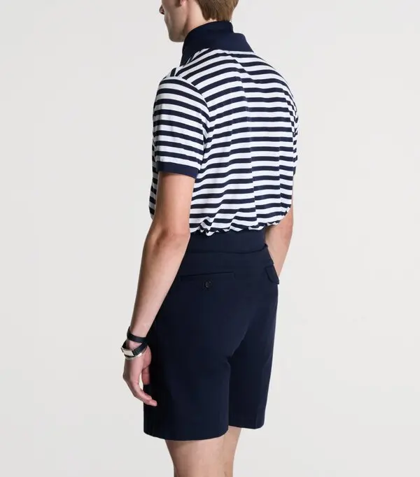 Dunhill Mulberry Silk-cotton Polo Shirt - Navy
