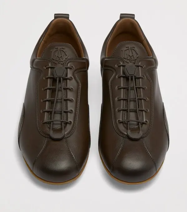 Dunhill Leather Davies Automotive Sneakers - Brown