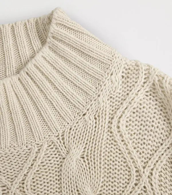 Dunhill Cashmere-blend Aran Cable-knit Sweater - Ivory