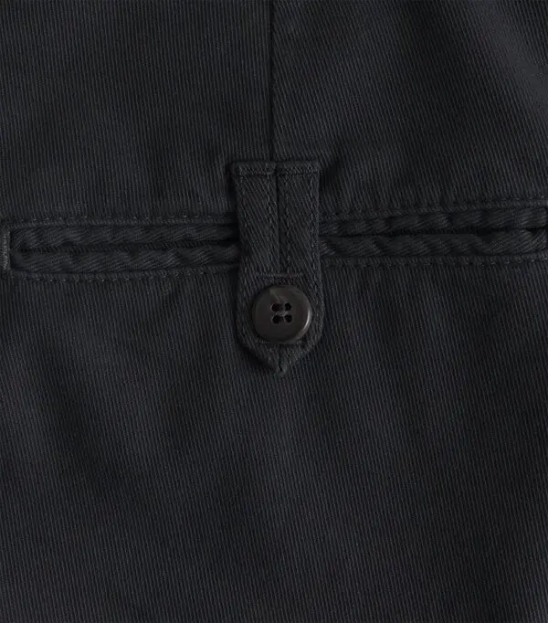 Eleventy Stretch Cotton Relaxed Fit Trousers - Black