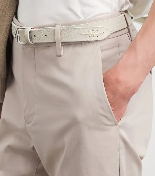 Eleventy Cotton-silk Chinos - Beige