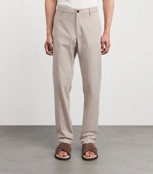 Eleventy Cotton-silk Chinos - Beige
