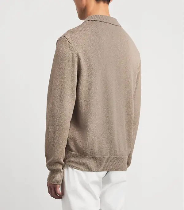 Eleventy Cotton-silk Cardigan With Collared Neckline