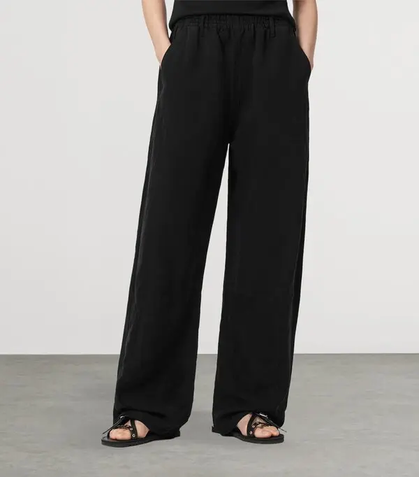 ALLSAINTS Lyocell-linen Jet Wide-leg Trousers
