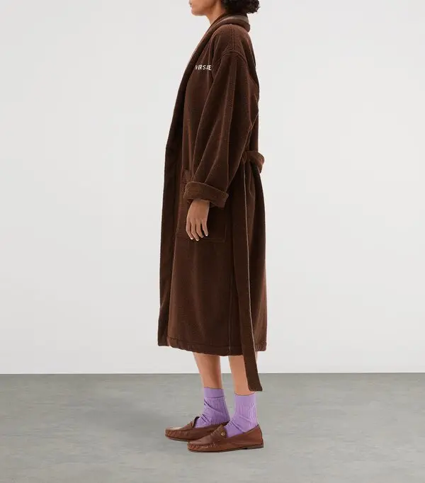 Versace Cotton Medusa Robe - Brown