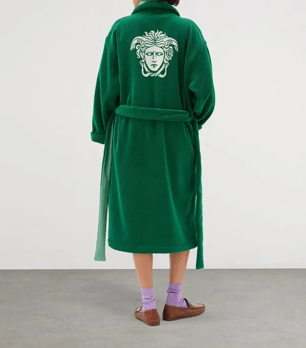 Versace Cotton Medusa Robe - Green