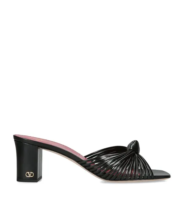 Valentino Garavani Leather Annet Mules 60 - Black