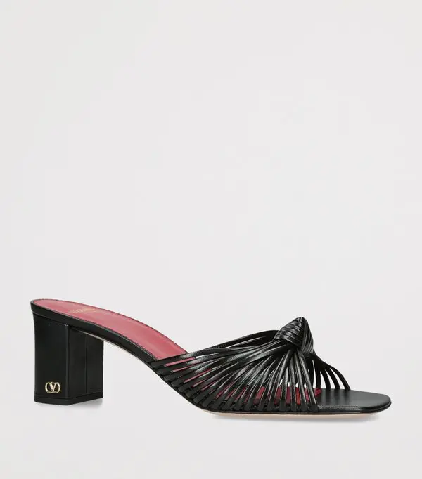 Valentino Garavani Leather Annet Mules 60 - Black