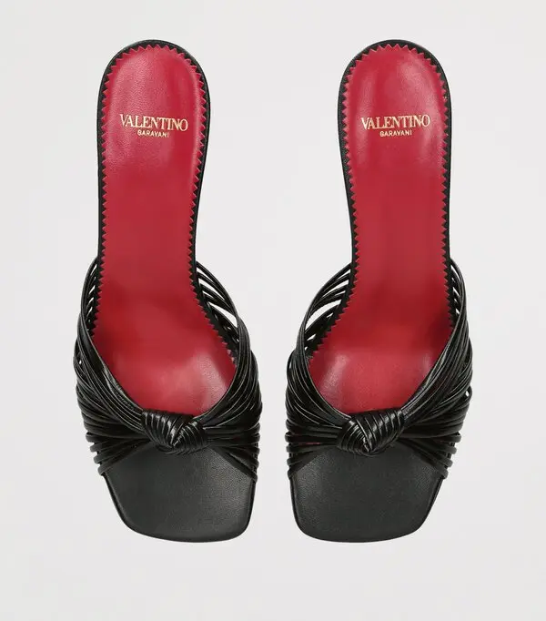 Valentino Garavani Leather Annet Mules 60 - Black
