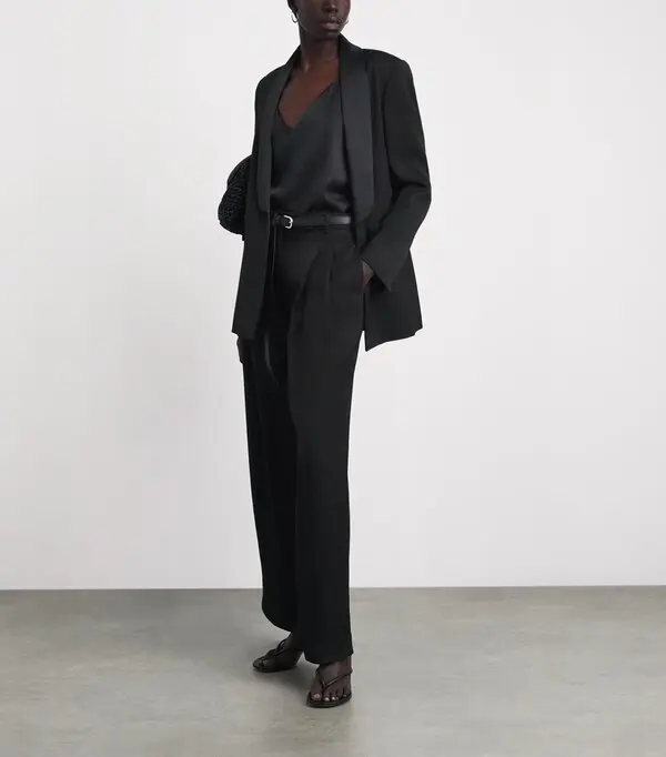 Eleventy Twill Tuxedo Jacket With Shawl Lapels - Black